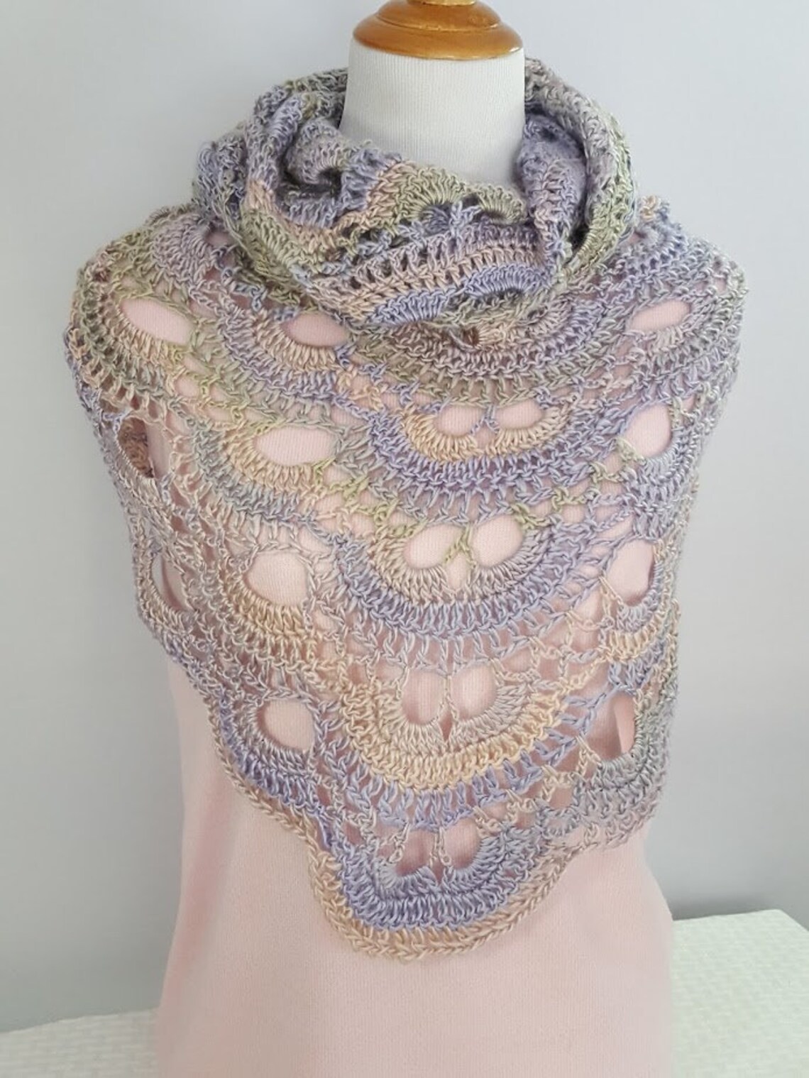 Wedding Shawl Crochet Lace Shawlette Pastel Shawl Mothers | Etsy