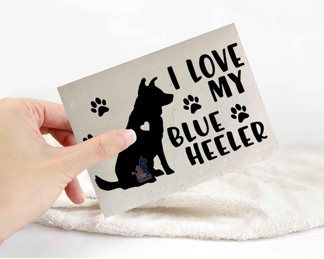 Blue Heeler Sticker | Dog Lover Car Bumper Stickers | Dog Breed Laptop ...