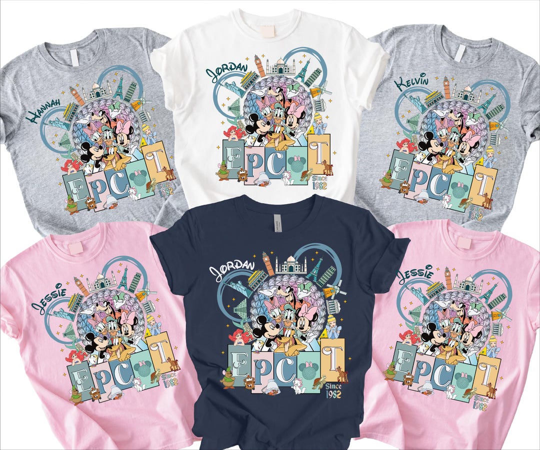 Disney Epcot Shirts: Personalized Family Tees - 2025 and 2026 - Etsy
