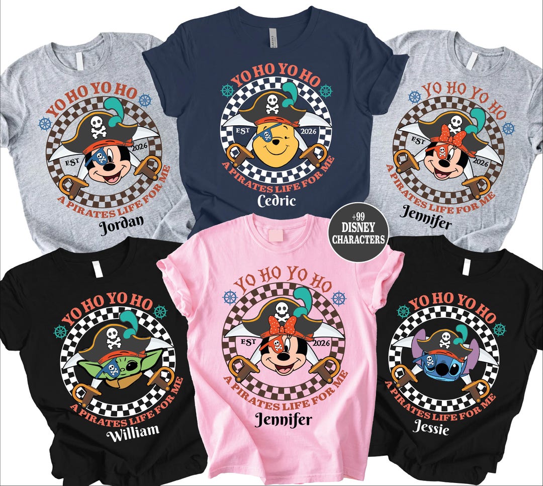 Pirate Life Shirts: Disney Cruise Family Tees (custom Sizes & Colors ...