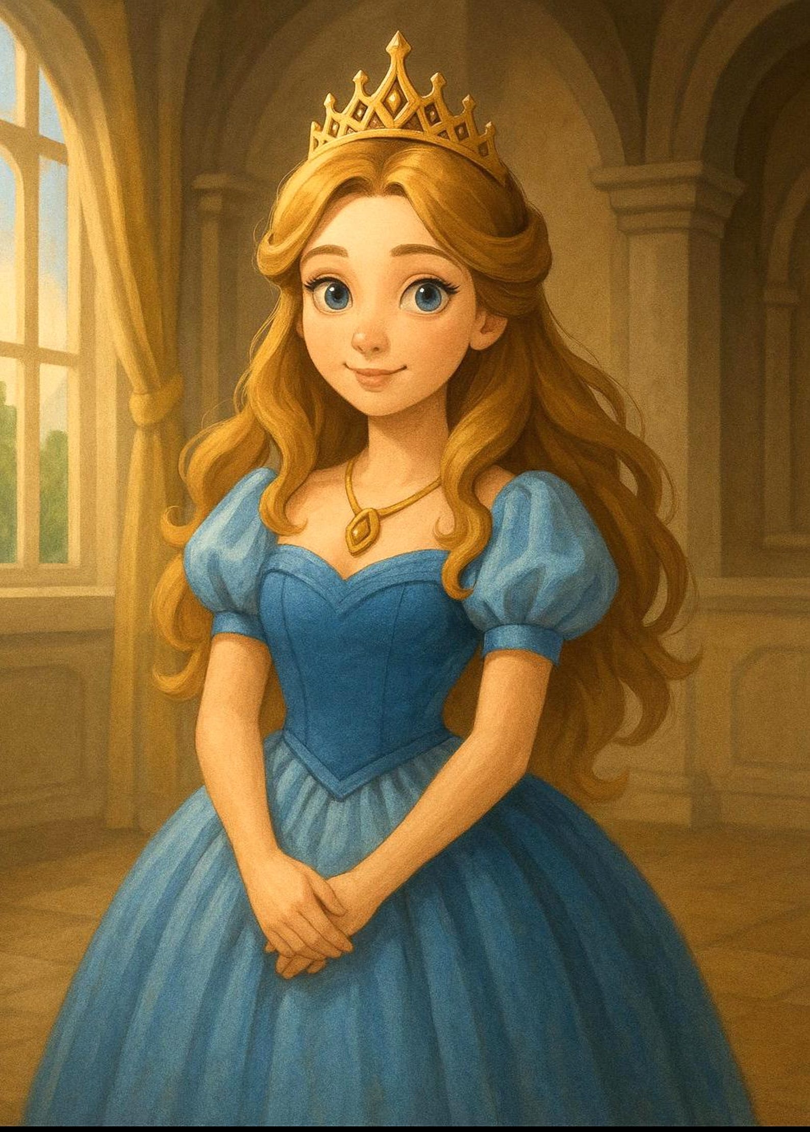 Royal Princess Coloring Page – Cute Printable for Girls | Fairy Tale ...