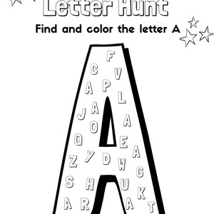 Alphabet & Color Activity Sheet for Toddlers | Learn Abcs and Colors ...