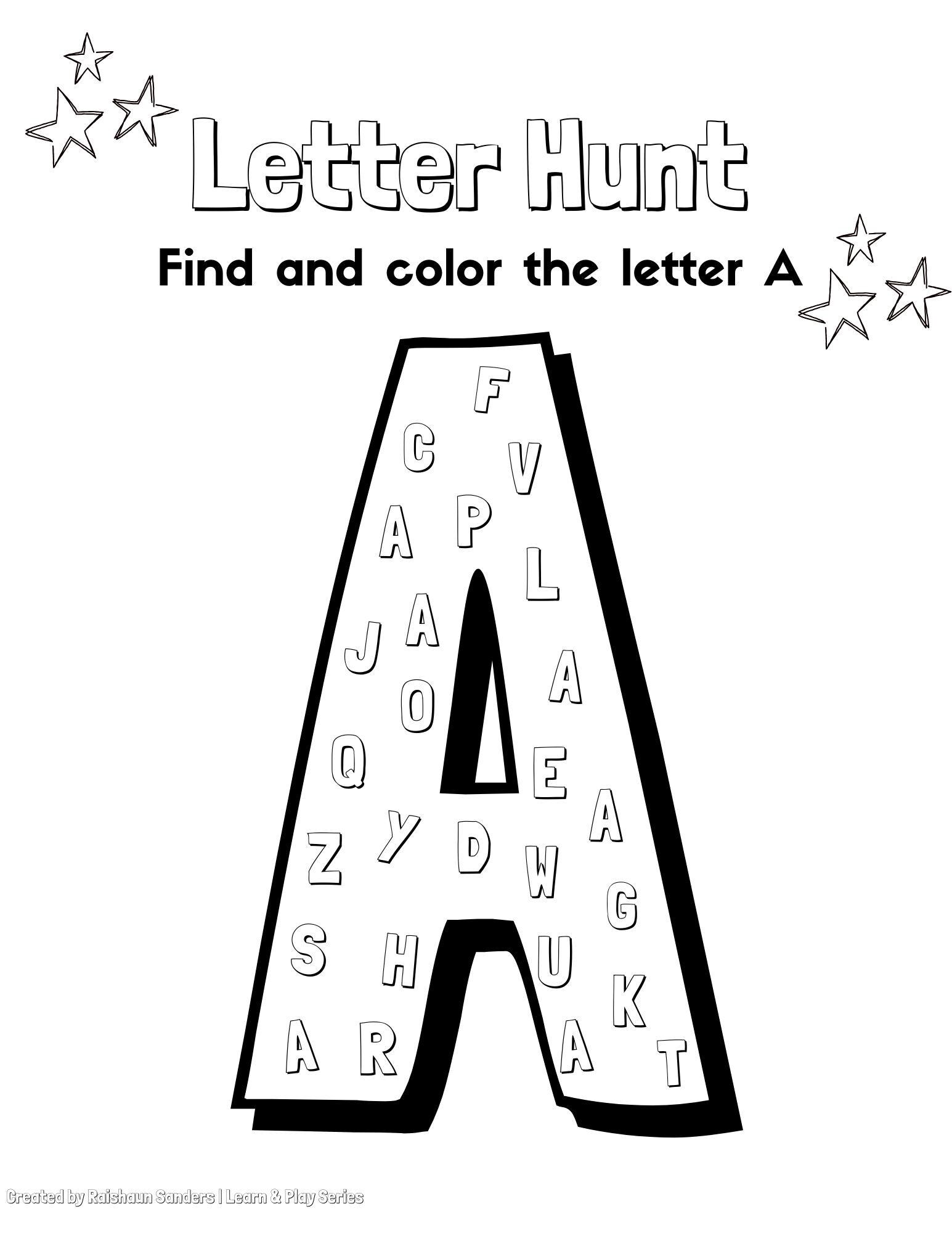 Alphabet & Color Activity Sheet for Toddlers | Learn Abcs and Colors ...