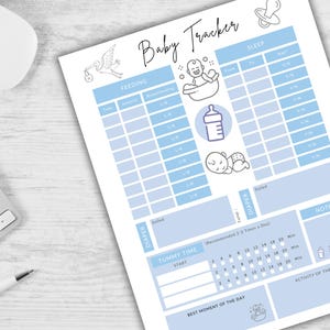 Printable Baby Tracker | Feeding Naps and Diaper Log | Tummy Time and ...