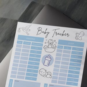 Printable Baby Tracker | Feeding Naps and Diaper Log | Tummy Time and ...