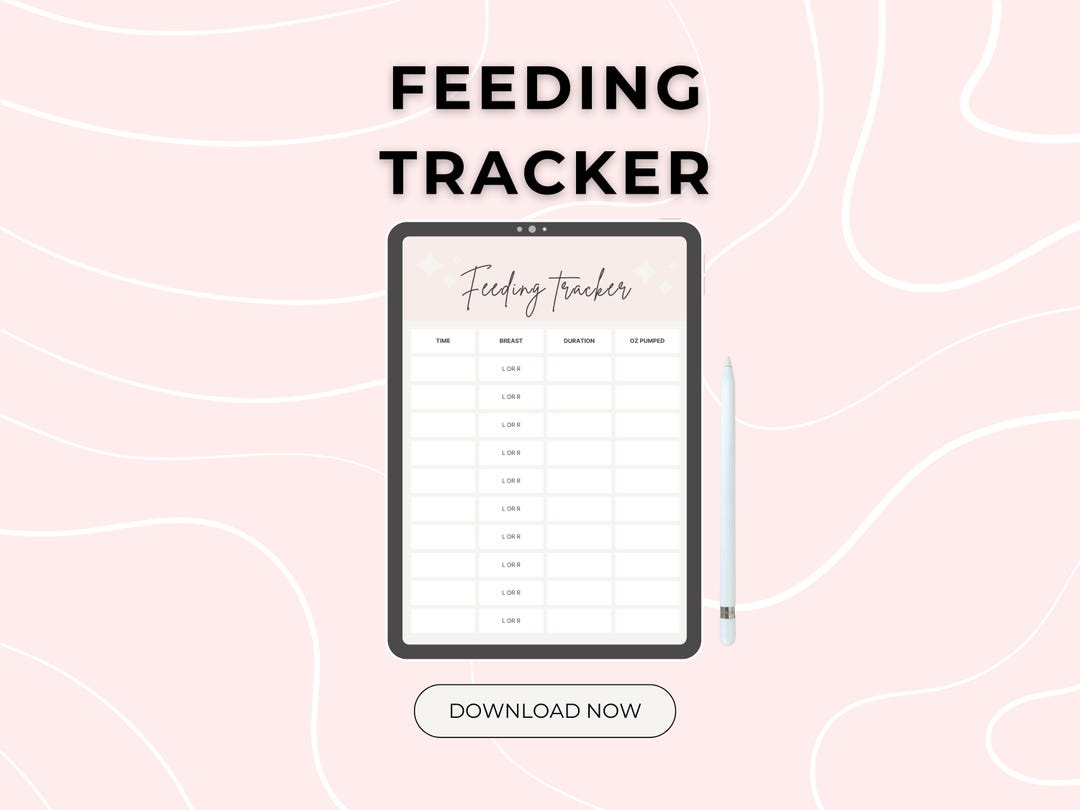 Printable Baby Feeding Tracker | DIY Breastfeeding | Pumping Log ...