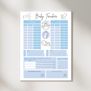 Printable Baby Tracker | Feeding Naps and Diaper Log | Tummy Time and ...