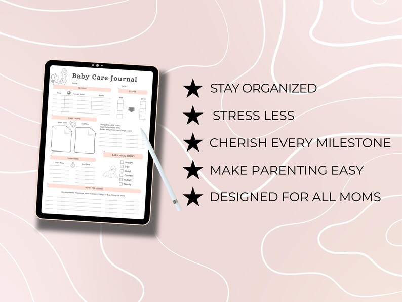 Printable Daily Baby Care Journal | Feeding Tracker | Baby Tracking ...