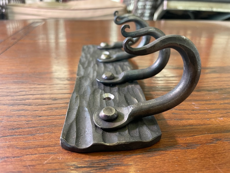 Forged Key Rack or Coat Rack With Heavy Texture - Made in USA - Etsy