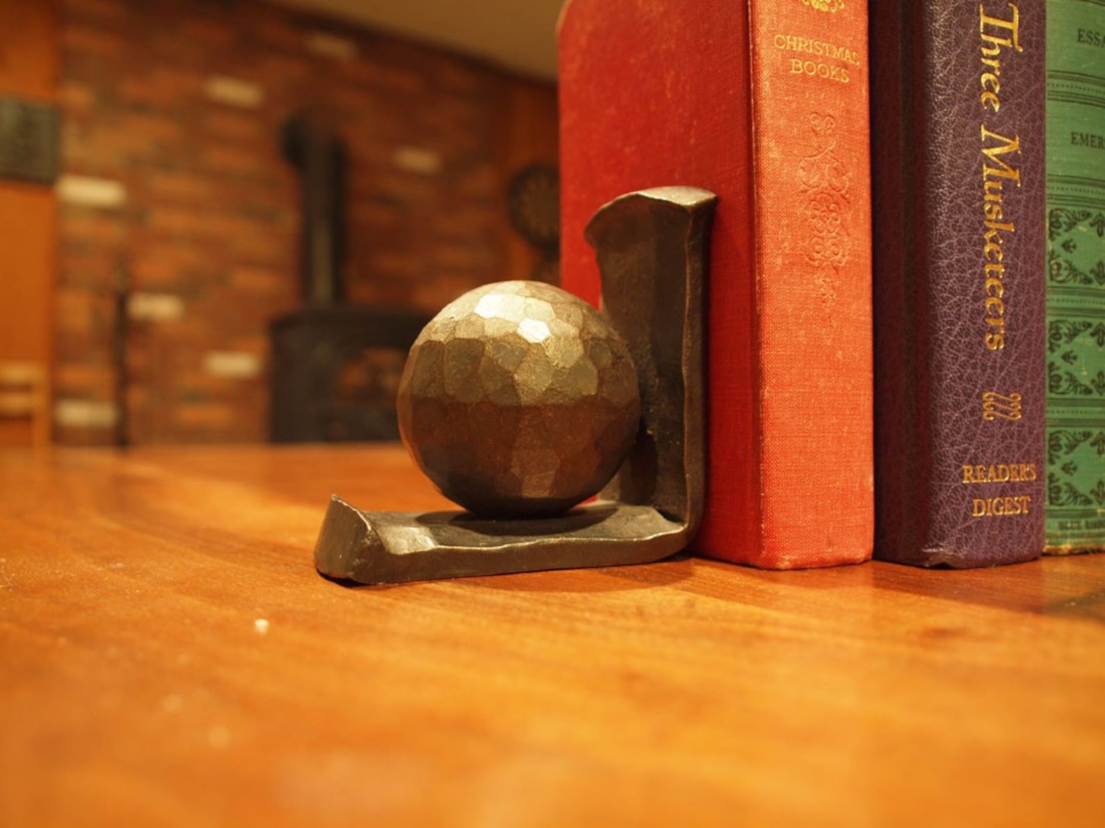 Pair of Forged Steel Ball Bookends - Etsy