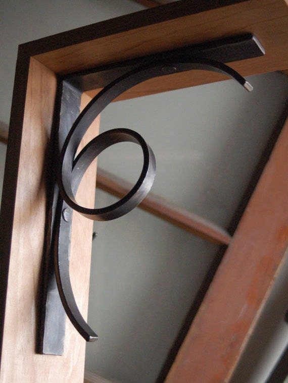 Shelf Bracket Hand Forged Style 03 Modern - Etsy