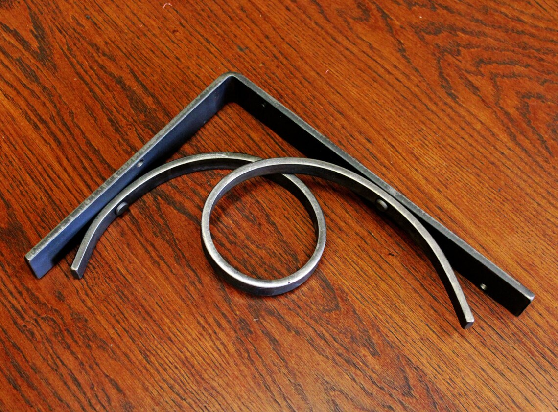 Shelf Bracket Hand Forged Style 03 Modern - Etsy