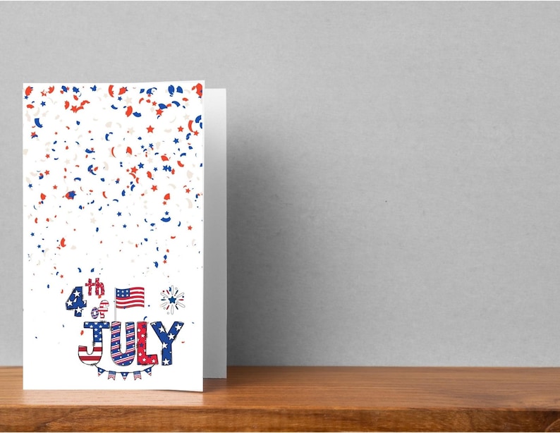 Happy 4th of July Card, Printable Card, Digital Card, Greeting Card ...