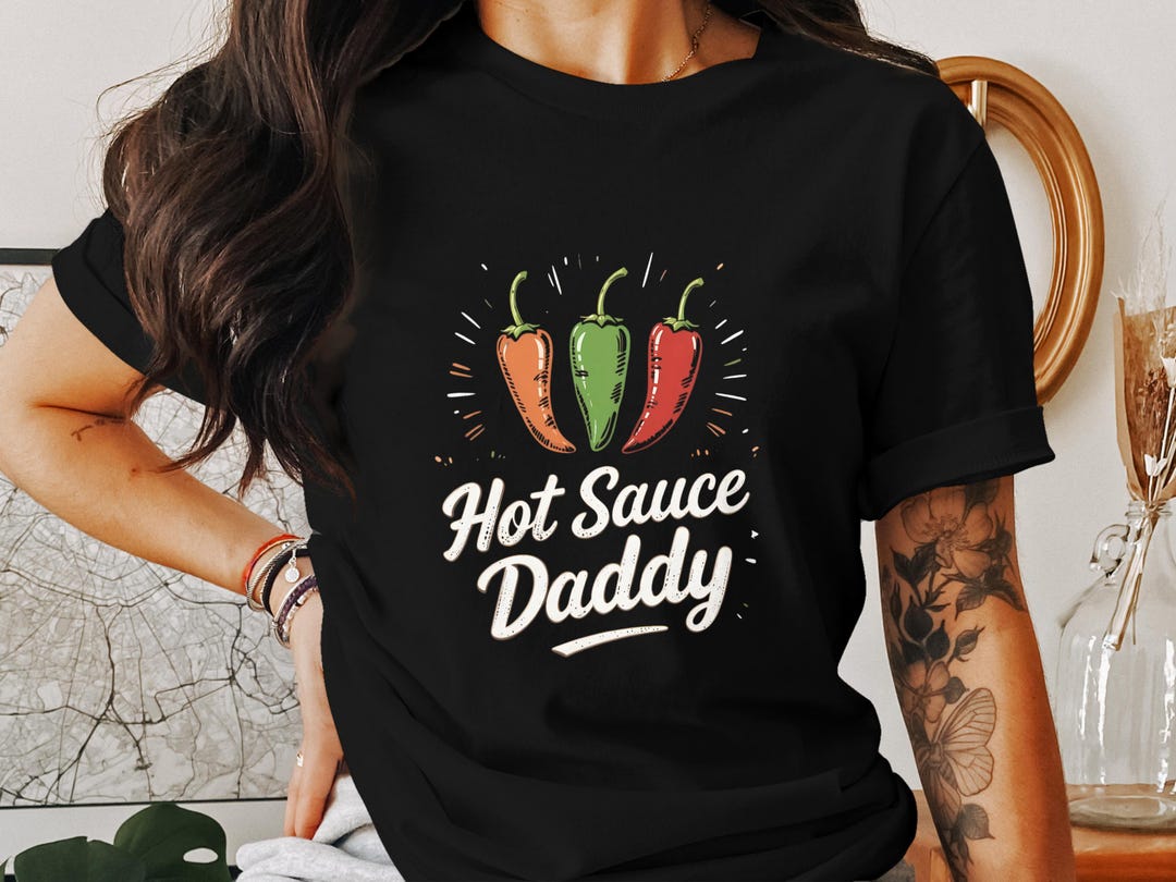 Spicy Pepper Dad PNG: Hot Sauce Father's Day Shirt Design (digital ...