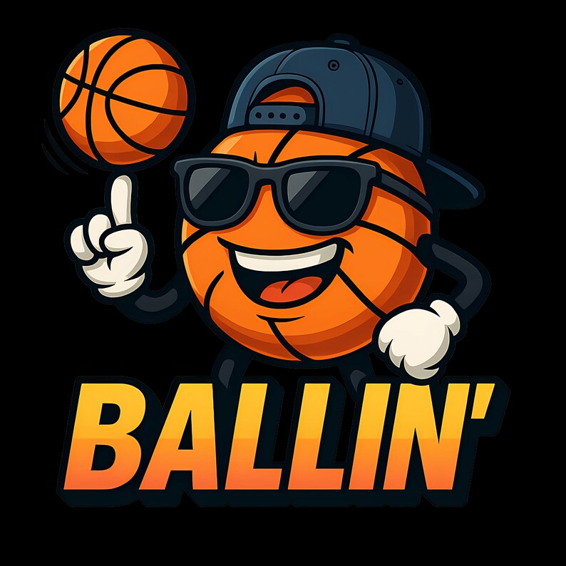 Basketball Cartoon PNG, Sport Sublimation Design (digital Download) - Etsy