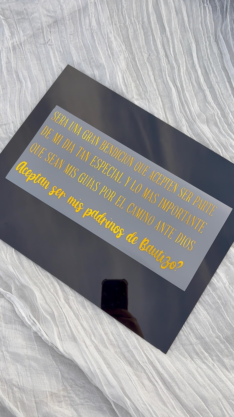 Spanish Godparents Proposal - “pueden Ser Nuestros Padrinos De ...