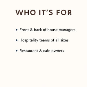 Restaurant & Cafe Briefing Sheet Template | Daily FOH BOH Shift Planner ...