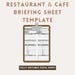 Restaurant Briefing Sheet Template | FOH BOH Shift Planner (editable ...