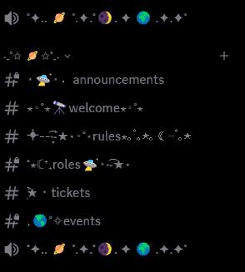 Space Theme | Discord Server Template - Etsy