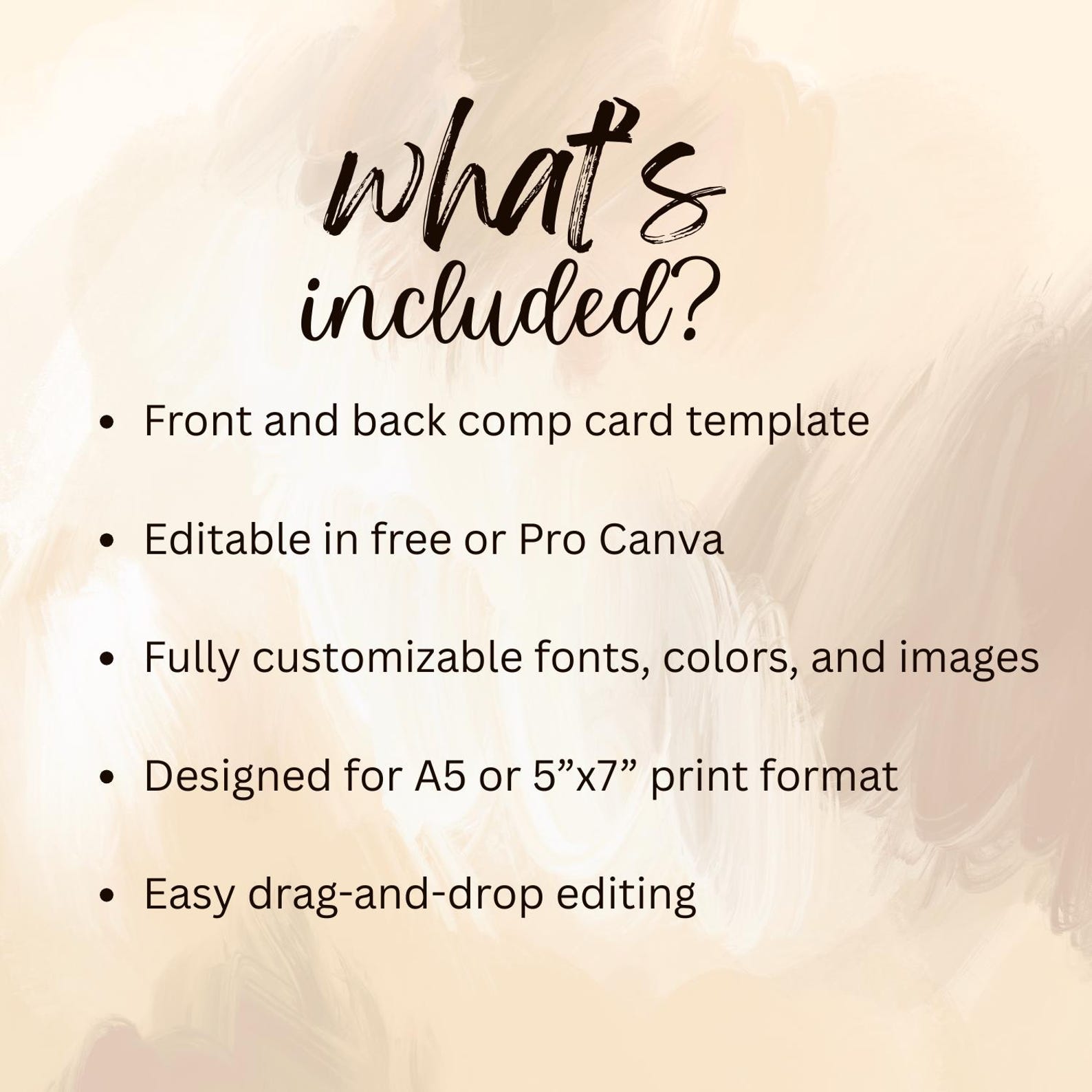 Editable Actor / Model Comp Card Template for Canva | Printable Zed ...