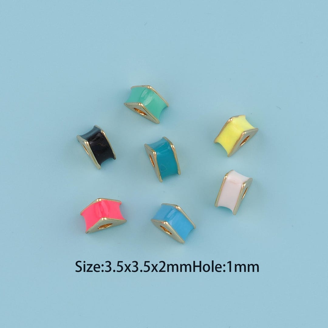 18K Gold Filled Triangle Spacer Beads,enamel Triangle Spacer Beads ...