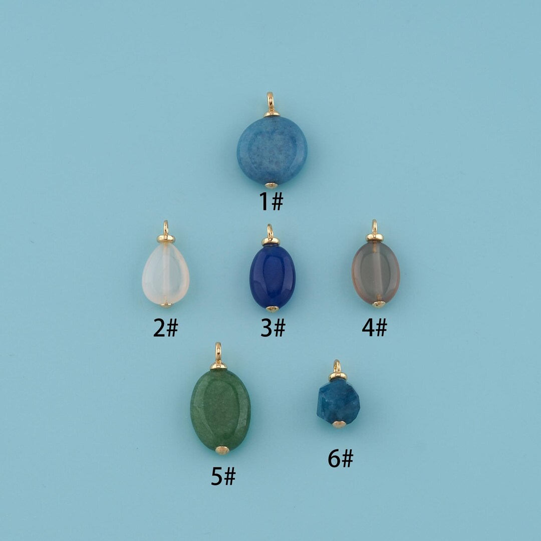 18K Gold Filled Natural Stone Pendant,natural Stone Pendant,natural ...
