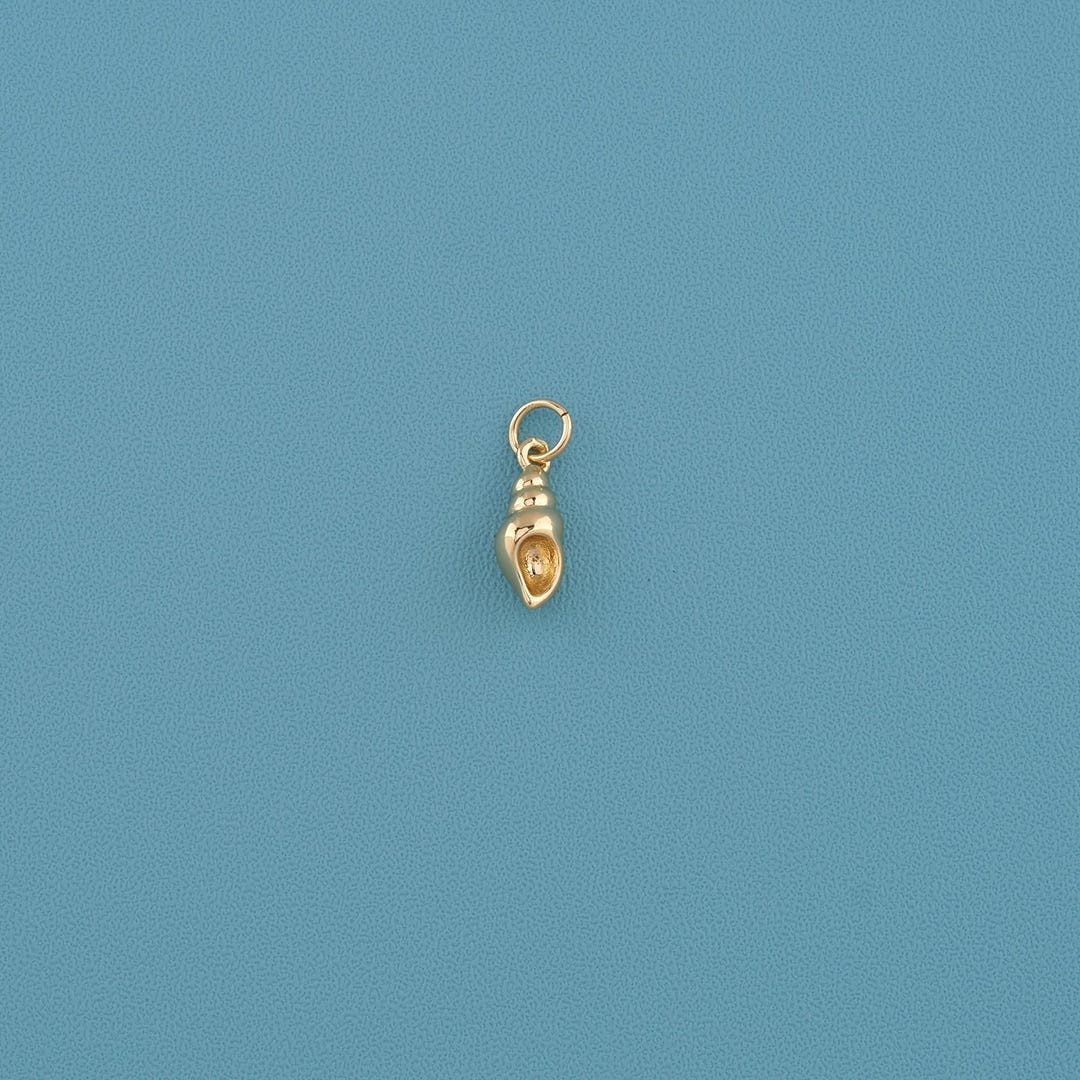 18K Gold Filled Conch Pendant,conch Charm Necklace,conch Pendant,ocean ...