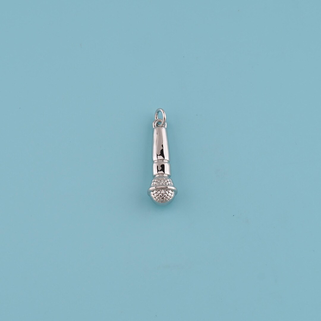 Silver Microphone Charm,microphone Pendant Charm,microphone Pendant ...