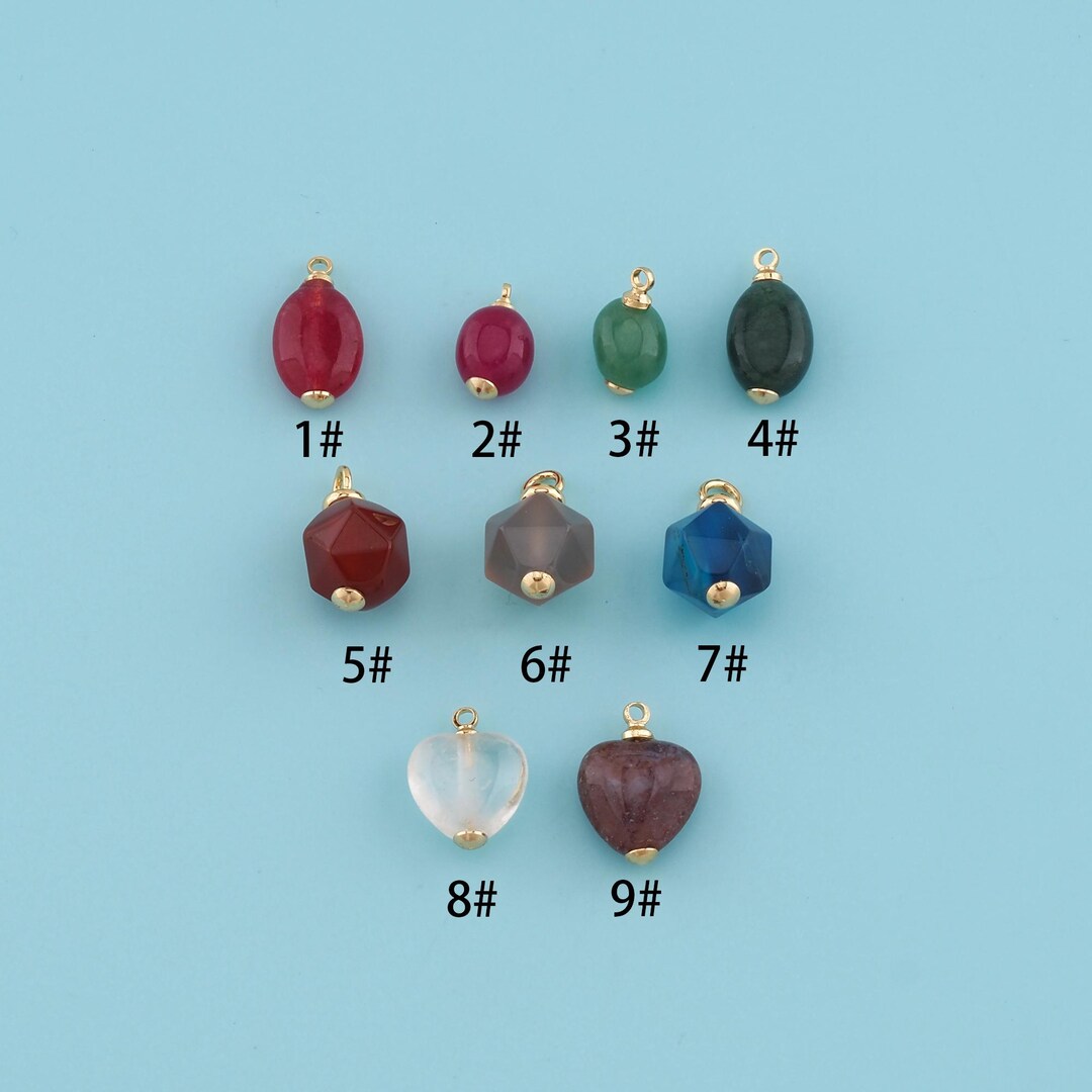 18K Gold Filled Natural Stone Pendant,natural Stone Pendant,natural ...