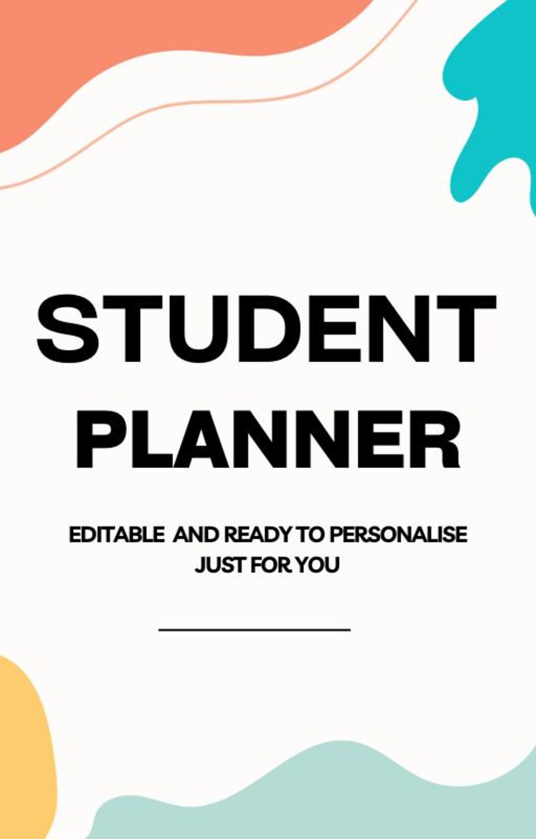 Editable Student Planner + Free University Packing List & Guide - Etsy