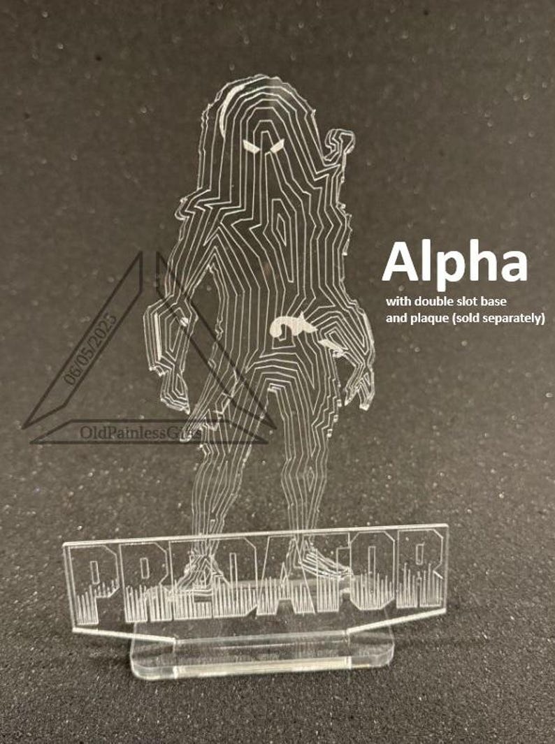 Cloaked Predator W/ Display Base. - Etsy