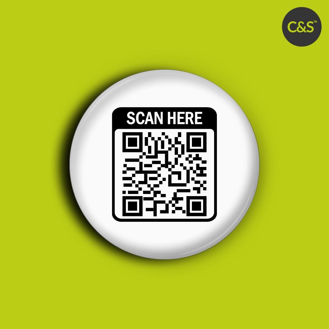 Custom Round QR Code Button Pin | Custom Pin Buttons | Custom Pin Back ...