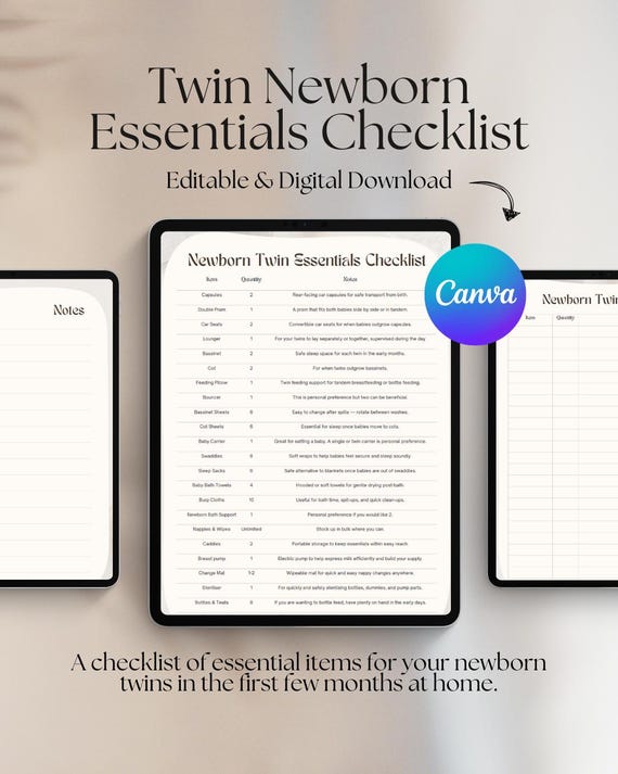 Newborn Twins Checklist