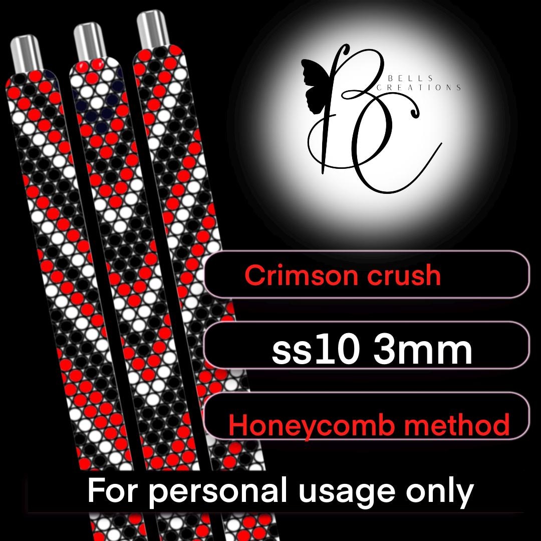 Rhinestone Pen Template, Crimson Crush,rhinestone Pattern, Digital ...