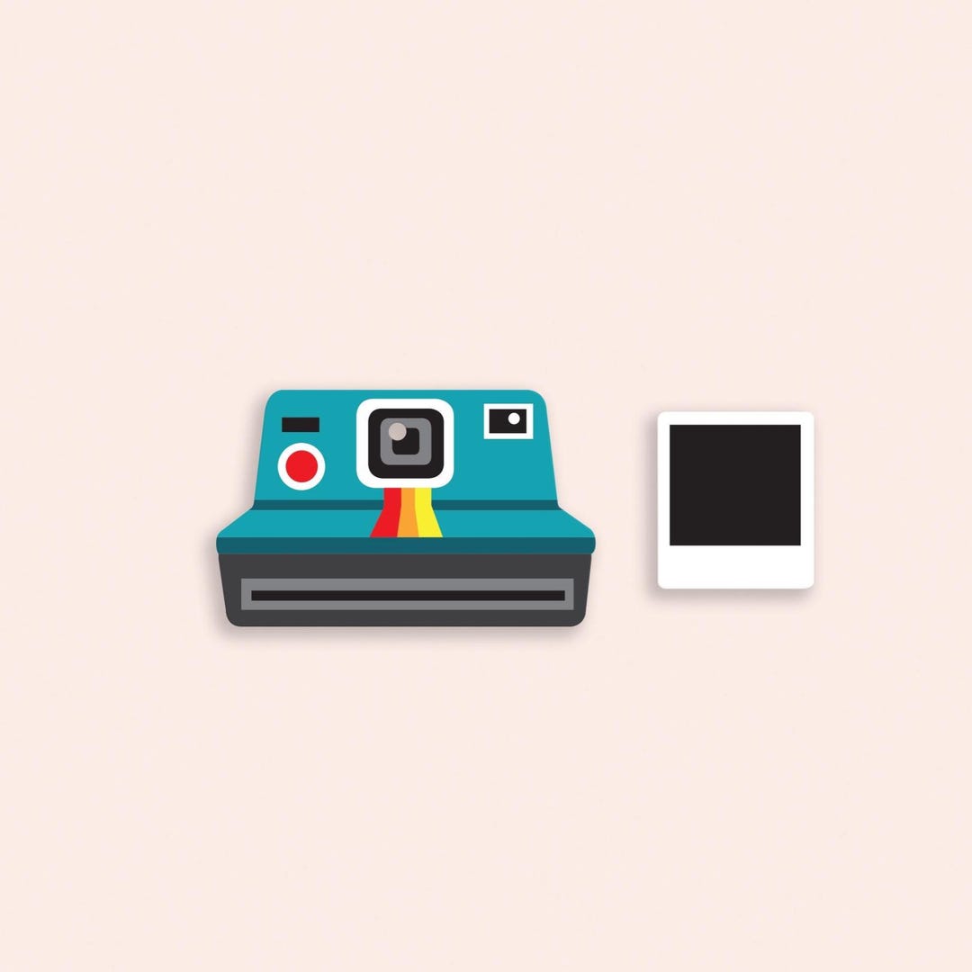 Polaroid Camera Brooch Laser Cut File - Etsy