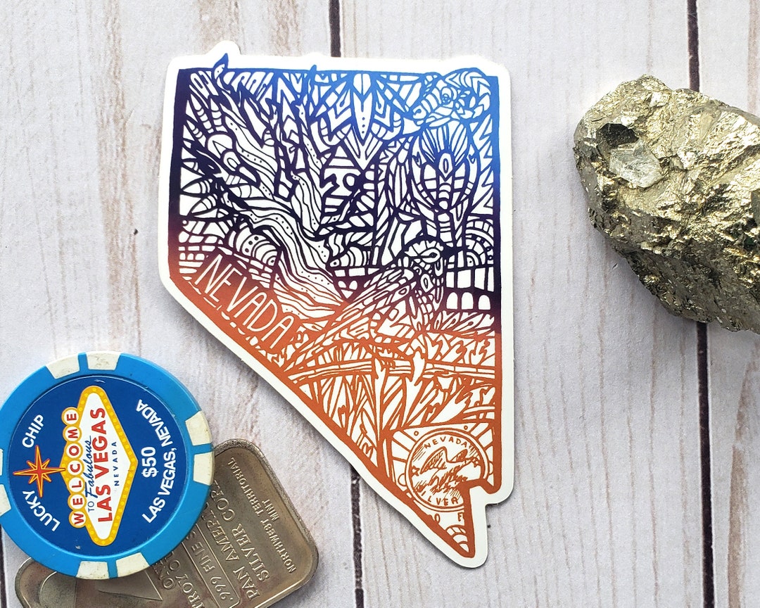 Nevada Decal Waterproof Sticker State Symbols - Etsy