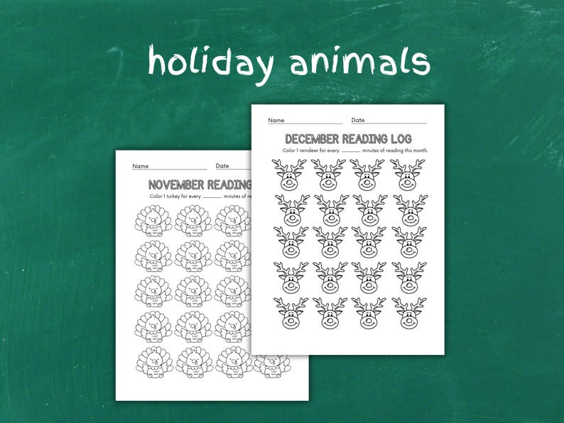 Animal Theme Reading Log | Kids Printable Tracker (PDF) - Etsy Canada