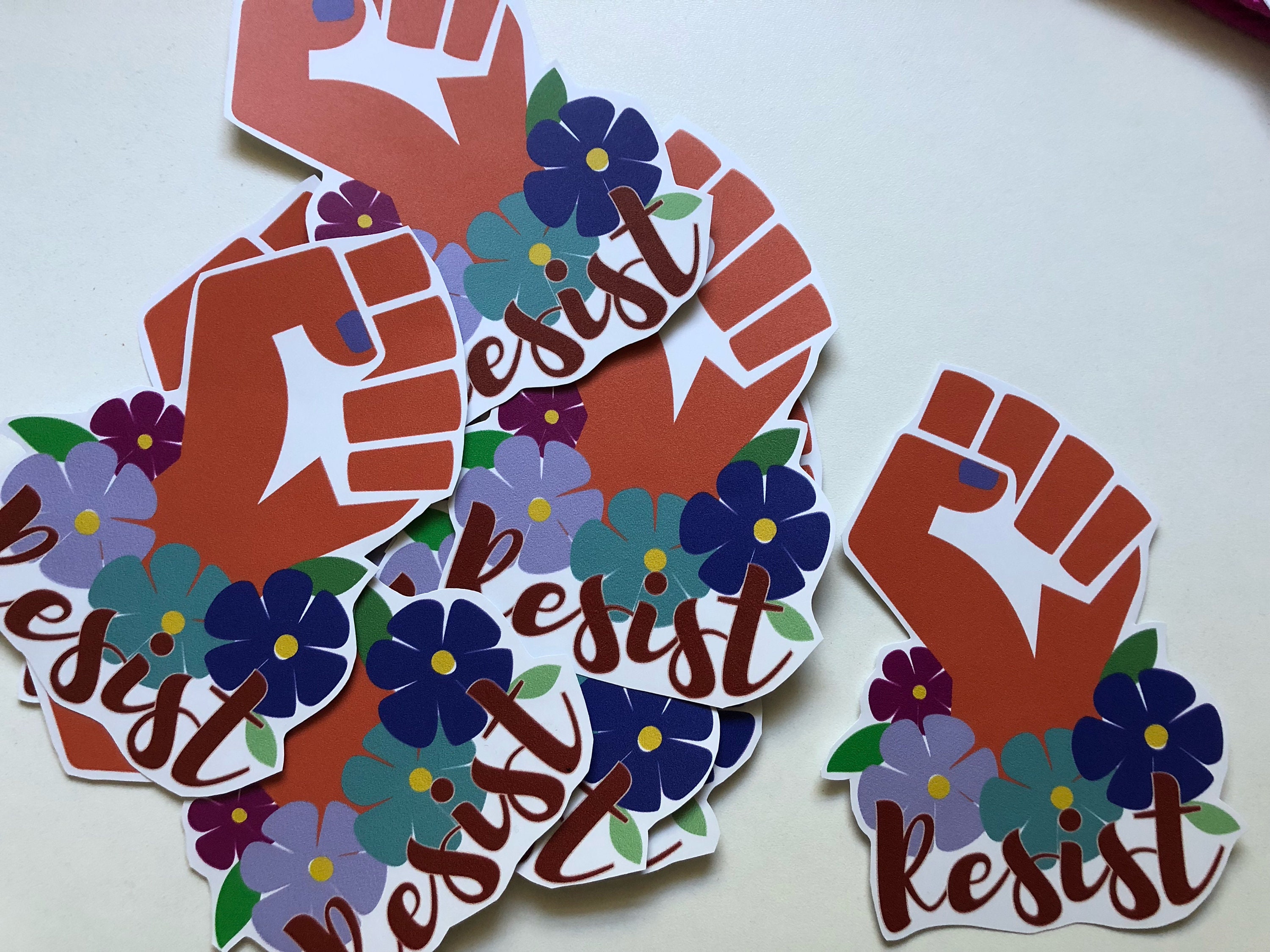 RESIST Vinyl Window Decal - Etsy