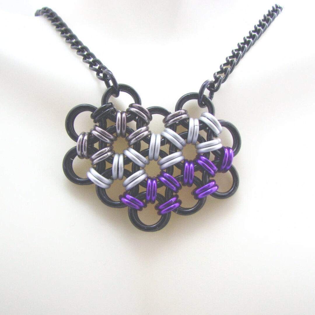 Love is Enough Heart Chainmaille Pendant - Etsy