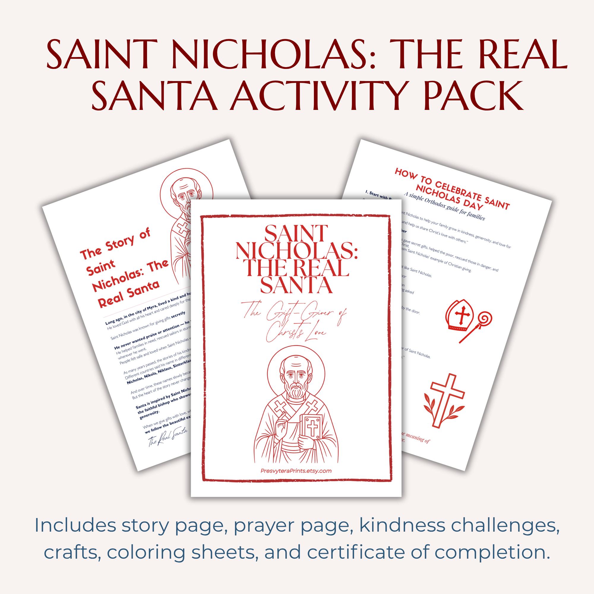Saint Nicholas - the Real Santa | Orthodox Kids Advent Activity Pack ...