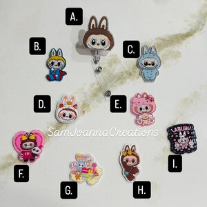 Cute Labubu-inspired Character Badges – Retractable ID Holder - Etsy