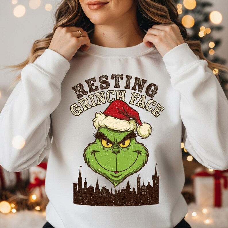 Resting Grinch Face SVG PNG, Christmas Humor Design Digital Download - Etsy