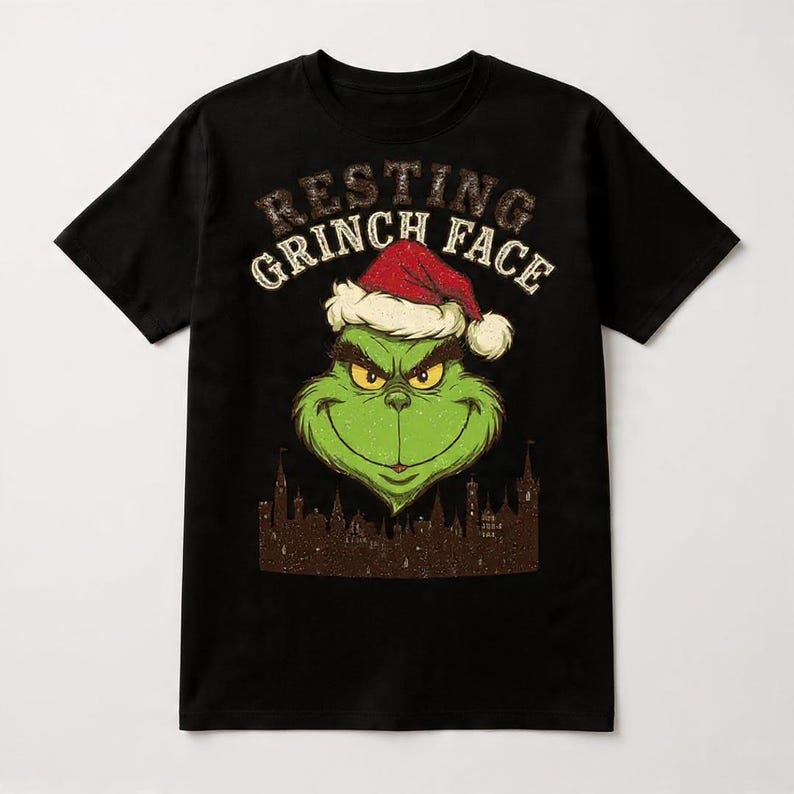 Resting Grinch Face SVG PNG, Christmas Humor Design Digital Download ...