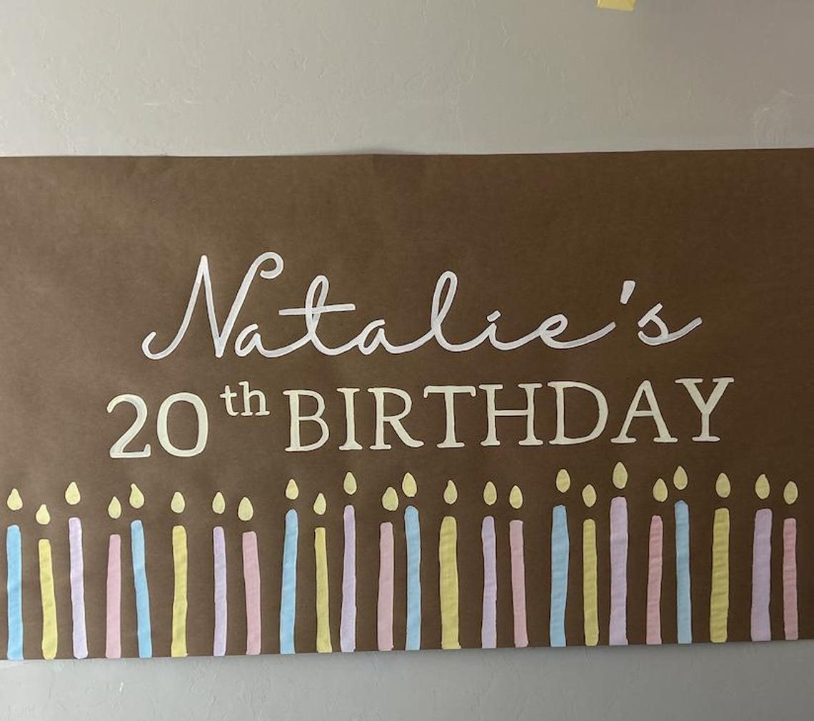 Birthday Hand Painted Banner - Etsy