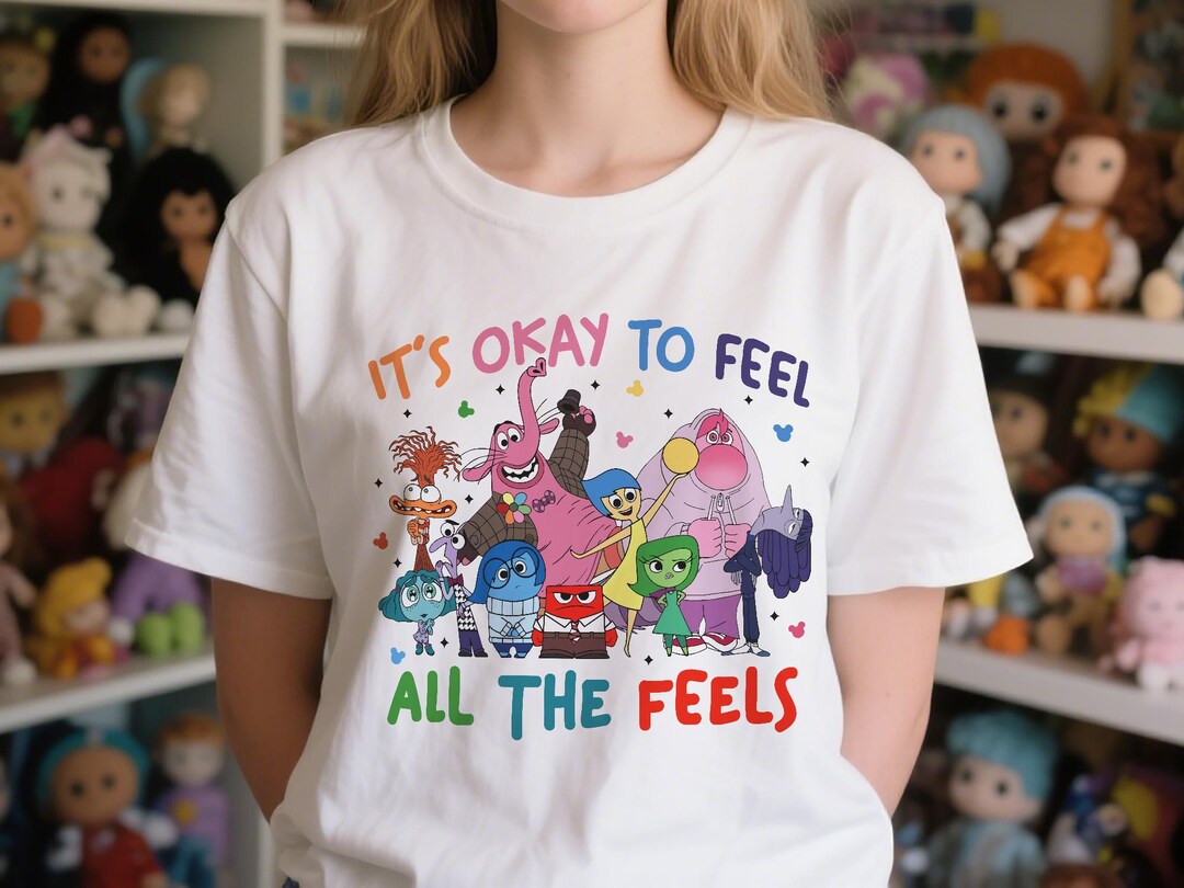 Inside Out It's Okay to Feel All the Feels T-shirt PNG Svg,disney Shirt ...