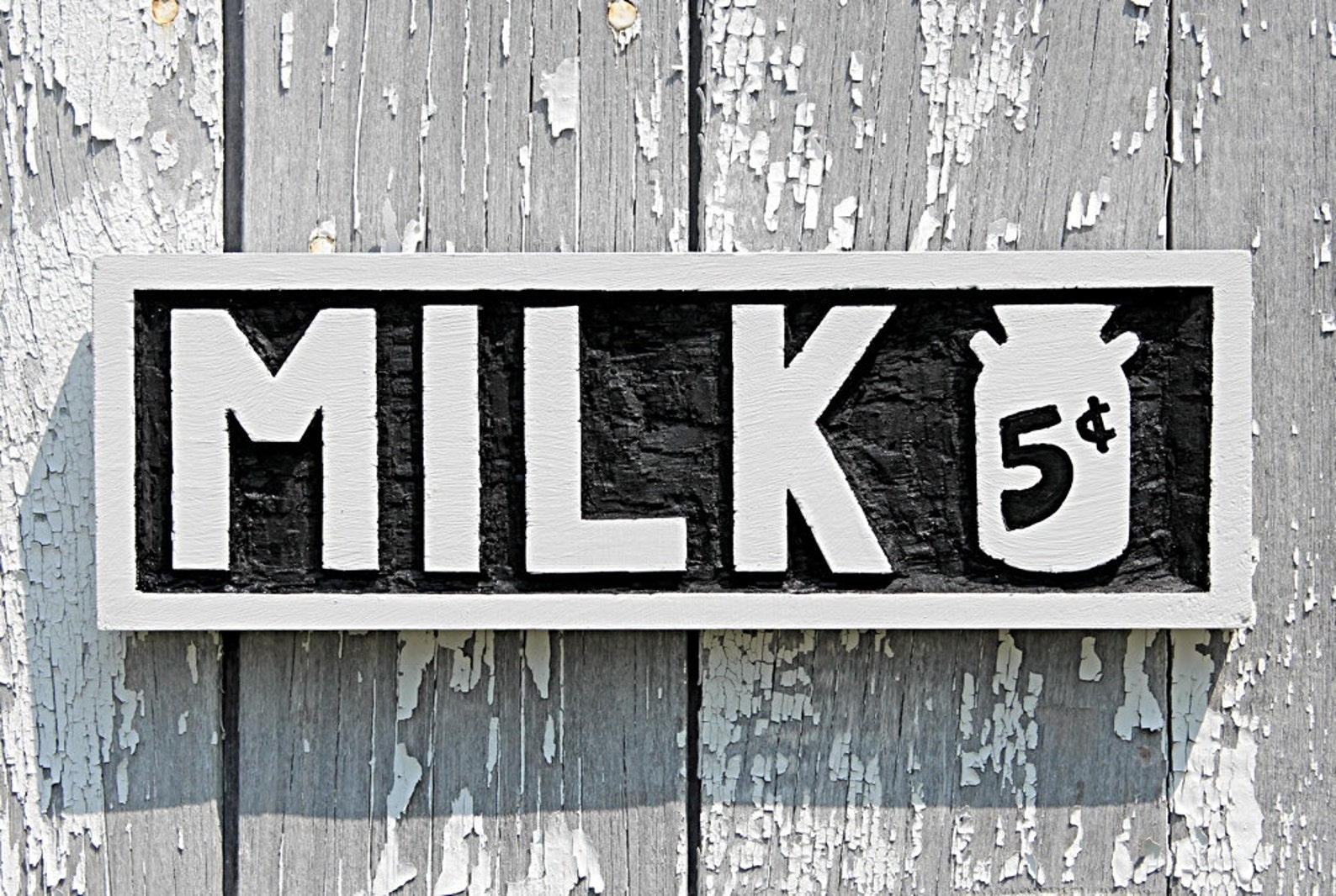 Milk Wooden Sign Hand Carved Old Fashioned Kitchen Decor Wall - Etsy