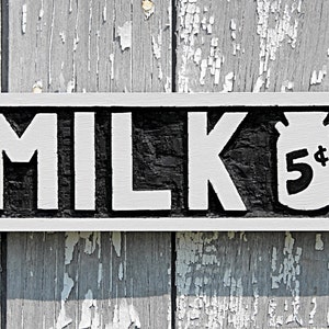 Milk Wooden Sign Hand Carved Old Fashioned Kitchen Decor Wall - Etsy