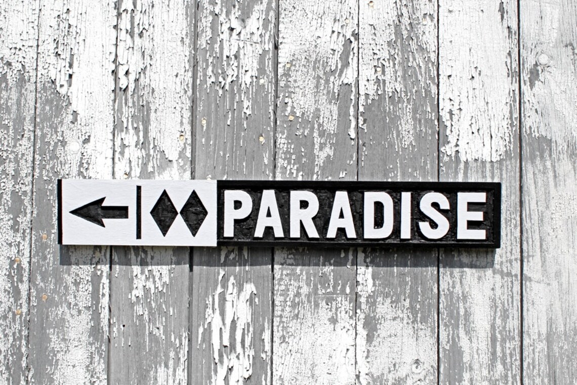 Paradise Ski Trail Sign, Double Black Diamond, Experts Only, Sugarbush ...
