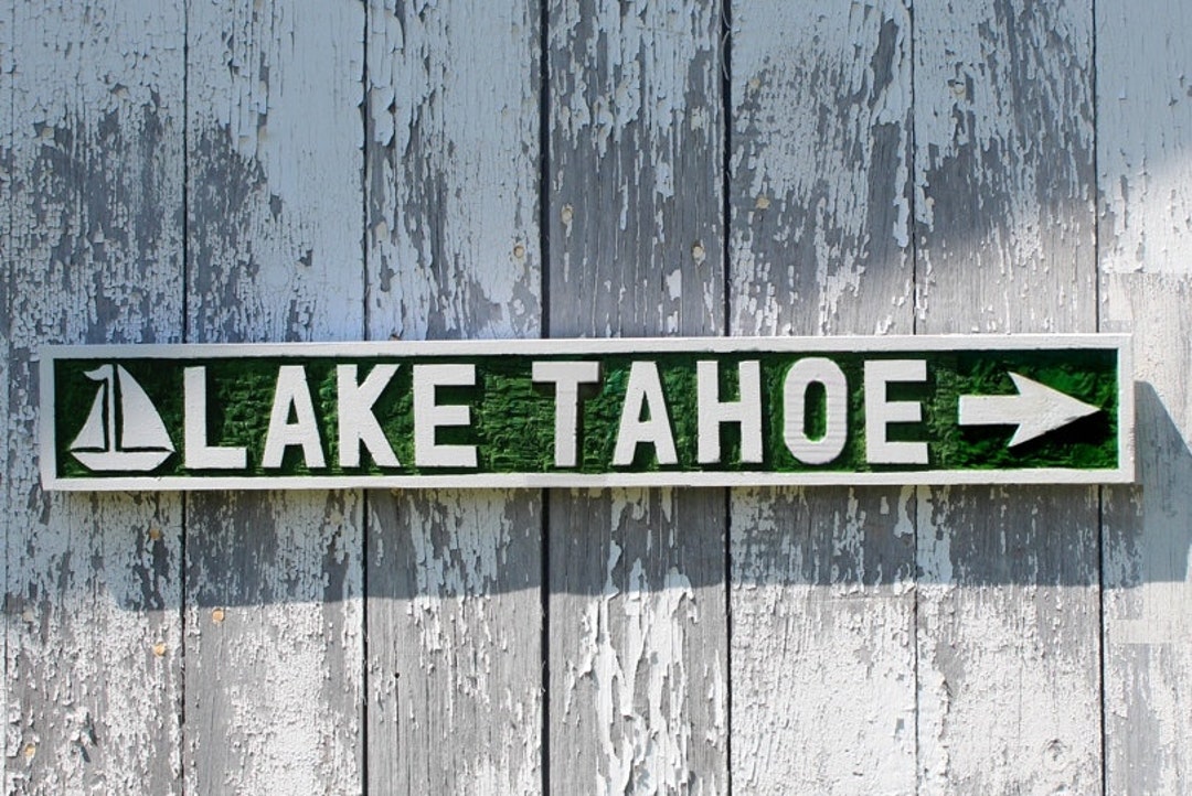 Lake Tahoe Wood Sign Hand Carved California Wall Art Lake - Etsy