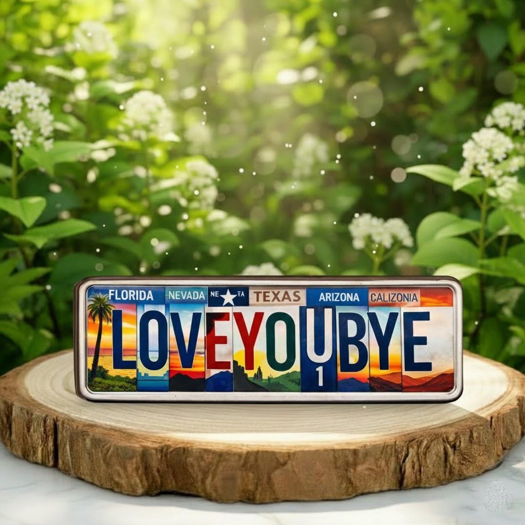Wooden Block Sign Style License Plate Art Sign, Bears the Inscription ...